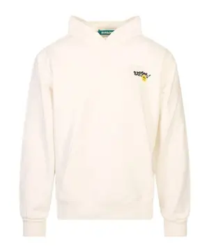 BARROW Logo Printed Hoodie - White