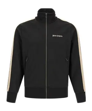 Palm Angels Classic Track Banded Full Zip Sweatshirt