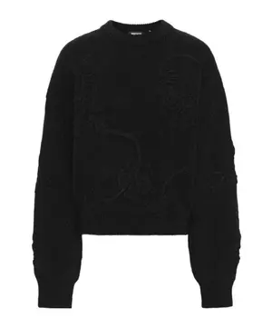 ROTATE BY BIRGER CHRISTENSEN 3d Flower Knit - Black