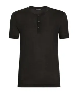 Dolce & Gabbana Dolce Gabbana Henley Short-sleeved T-shirt
