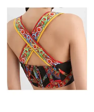 Dolce & Gabbana Carretto-print Poplin Top