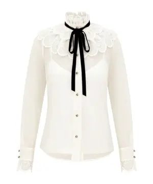 Zimmermann Valiant Tuxedo Blouse - Ivory