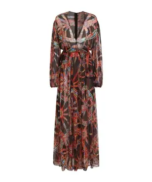 Dolce & Gabbana Carretto-print Chiffon Long Dress - Multi-color