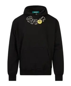 BARROW Teddy Bear Printed Hoodie - Black