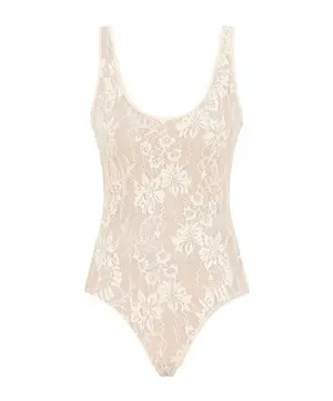 Zimmermann Lace Scoop Bodysuit - Cream
