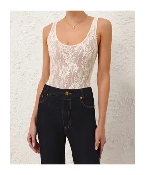 Zimmermann Lace Scoop Bodysuit