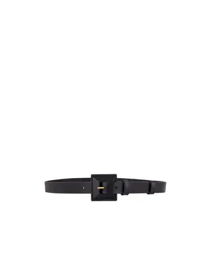 Saint Laurent Square Buckle Belt - Black
