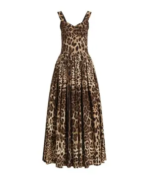 Dolce & Gabbana Leo-print Poplin Dress - Multi-color