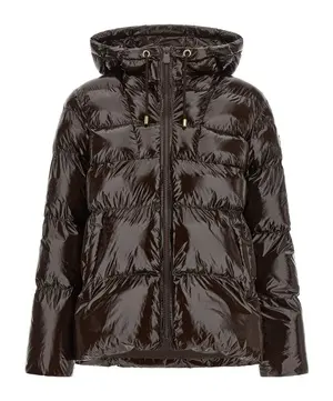 Pinko Long-sleeved Cotton-padded Jacket - Brown