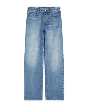 Dries Van Noten Loose Fit Straight Leg Denim Pants