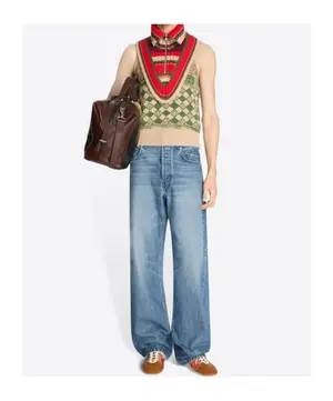 Dries Van Noten Loose Fit Straight Leg Denim Pants