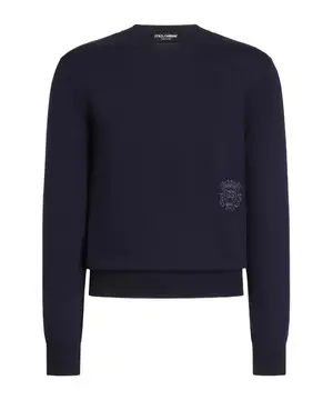 Dolce & Gabbana Virgin-wool Pullover - Blue