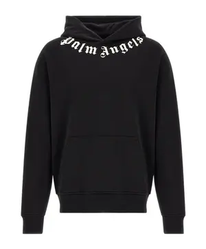 Palm Angels Logo Hoodie - Black