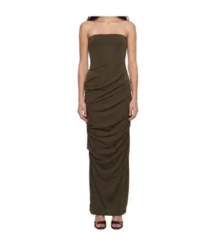 Alex Perry Strapless Draped Maxi Dress - No