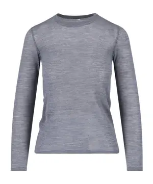 Aspesi Lightweight Crew-neck Knit Top - Gray