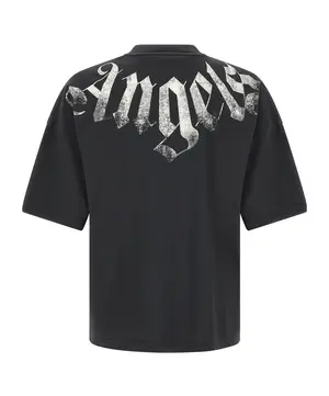 Palm Angels Craquelé Gothic Print T-shirt