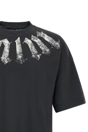 Palm Angels Craquelé Gothic Print T-shirt