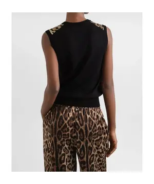 Dolce & Gabbana Leopard Print Sleeveless Top - Multi-color