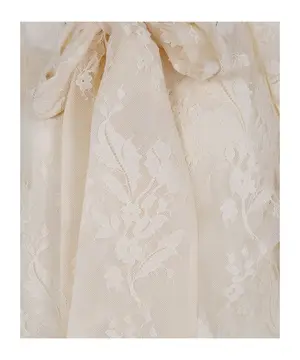 Zimmermann Valiant Lace Pussybow Blouse - Sand