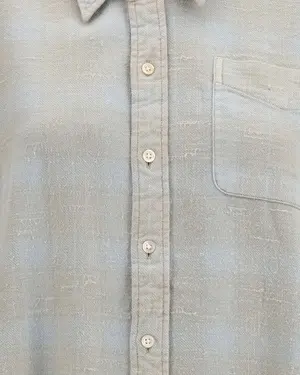 R13 Distressed Oversized Shirt - Blue