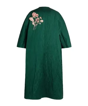 Erdem Embroidered Textured-satin Coat