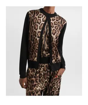 Dolce & Gabbana Leo-print Wool Cardigan