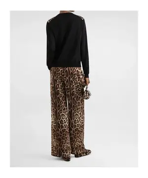 Dolce & Gabbana Leo-print Wool Cardigan
