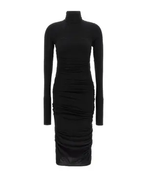 Elisabetta Franchi Long Sleeve Turtleneck Dress