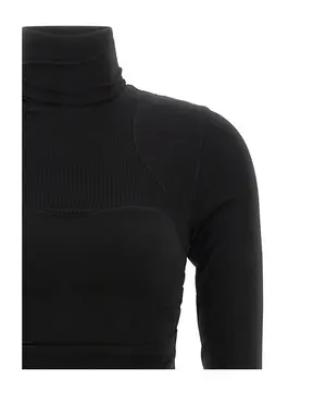 Elisabetta Franchi Long Sleeve Turtleneck Dress