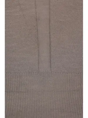 Rick Owens Slashed Cropped Sweater In Wool