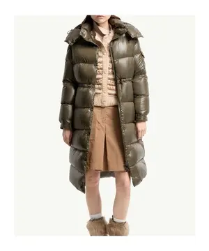 Moncler Cavettaz Hooded Long Down Jacket