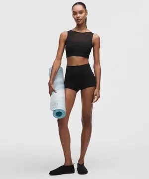 Lululemon Bend This Mesh Bandeau And V-neck Bra - Black