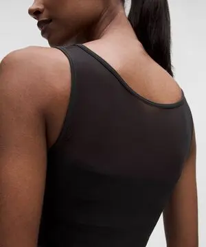 Lululemon Bend This Mesh Bandeau And V-neck Bra - Black