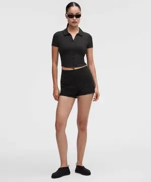 Lululemon Button-up Collared Short-sleeve Shirt - Black