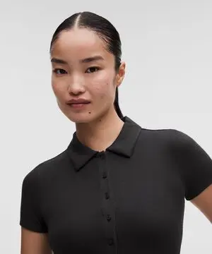 Lululemon Button-up Collared Short-sleeve Shirt - Black