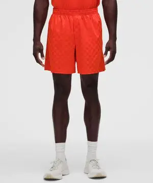 Lululemon Checkerboard Satin Linerless Gym Short 7