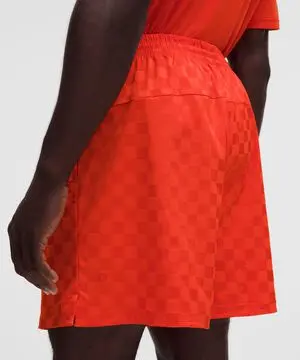 Lululemon Checkerboard Satin Linerless Gym Short 7