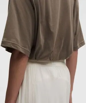 Lululemon Cotton Jersey Bubble-hem T-shirt - Nomad