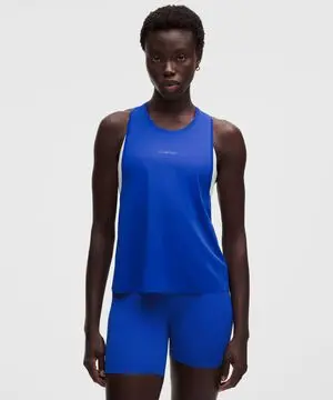 Lululemon Fast And Free Singlet Beach Ball Blue