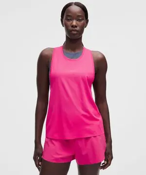 Lululemon Fast And Free Singlet - Flamingo Fun Tone