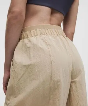 Lululemon Crinkle Nylon Mid-rise Barrel-leg Pant - Rumble Crumble