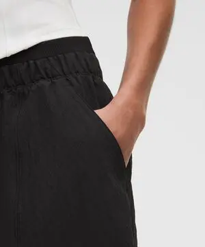 Lululemon Crinkle Nylon Mid-rise Barrel-leg Pant - Black