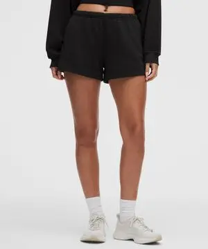 Lululemon French Terry Mid-rise 3.5" Short - Black