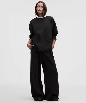 Lululemon French Terry Mid-rise Wide-leg Pant - Black