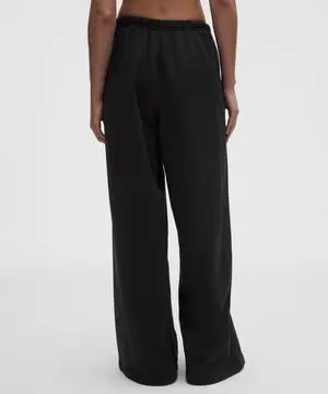 Lululemon French Terry Mid-rise Wide-leg Pant - Black
