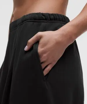 Lululemon French Terry Mid-rise Wide-leg Pant - Black
