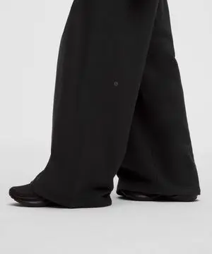 Lululemon French Terry Mid-rise Wide-leg Pant - Black