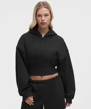 Lululemon French Terry Cropped Full-zip Hoodie - Black