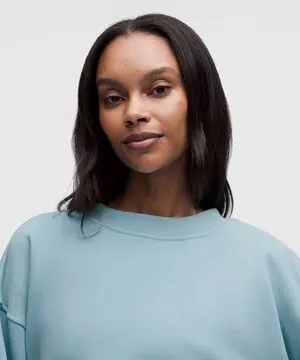Lululemon French Terry Oversized Crew - Seafoam