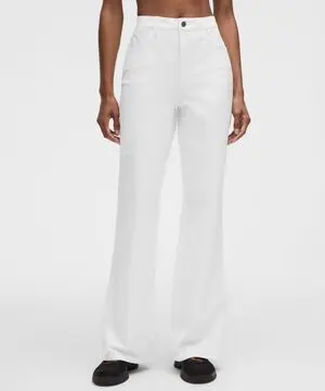 Lululemon Easyfive High-rise Subtle-flare Pant - White